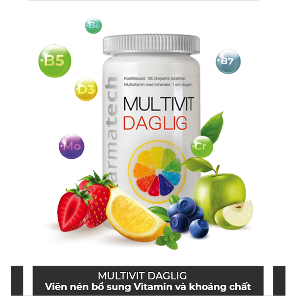 Multivit Daglig – Hỗ Trợ Cơ Thể Khỏe Mạnh (Hộp 180 Viên) - GIA HAN PHARMACY